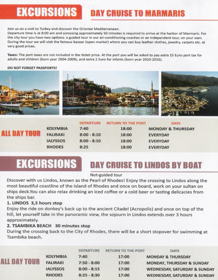 Captains Tours travel agency, cruises, excursions, Rhodes | Excursions ...